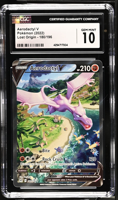 Aerodactyl V SIR Lost Origin 180/196 CGC 10 – Envy Card Store